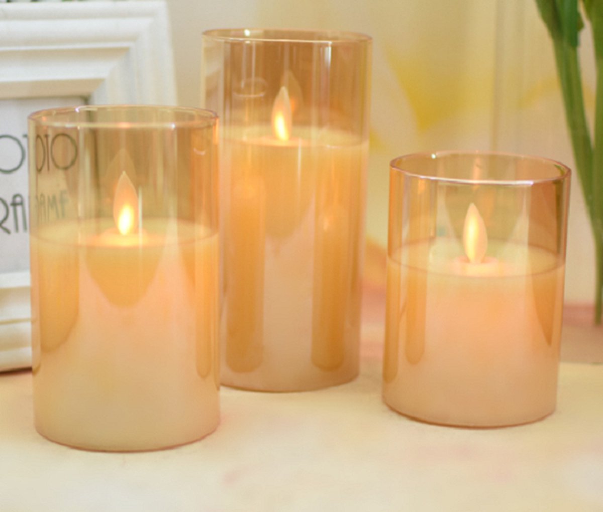 Bougies Set LED • Avec télécommande • Décoration d'intérieur • LED ...