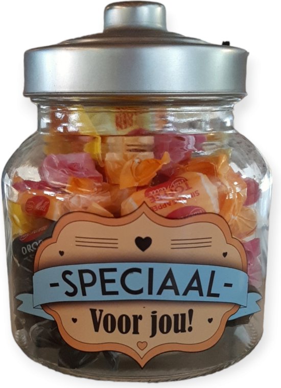 Snoeppot speciaal voor jou gevuld met drop- en fruit toffees - bedankt juf - bedankt... | bol.com
