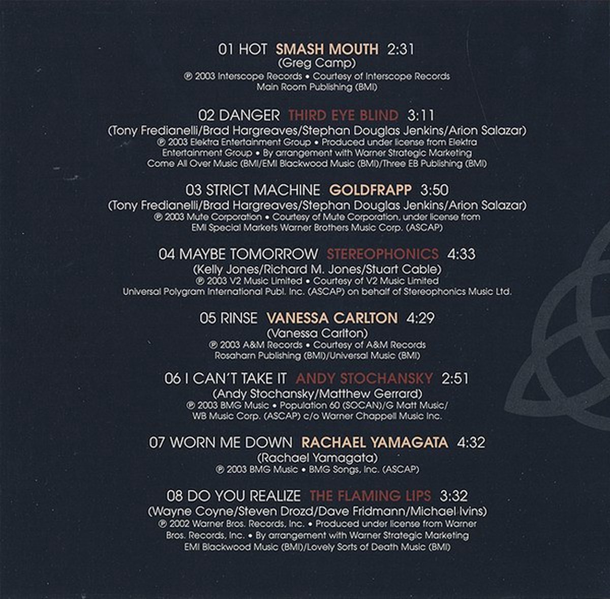 Charmed [Original TV Soundtrack], Smash Mouth, Stereophonics, Ziggy ...