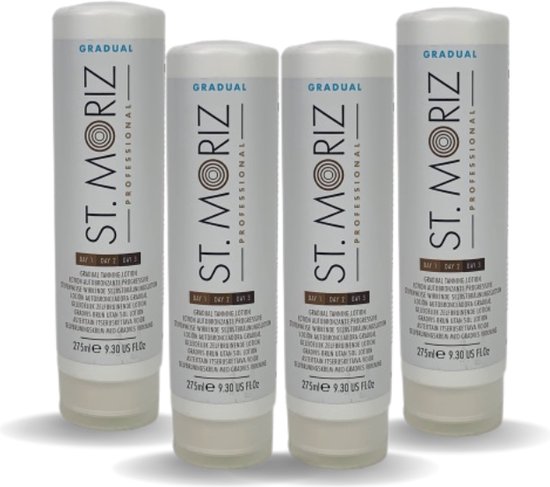 St Moriz - Gradual Tanning Lotion 275 ml - 4 pak - Voordeelverpakking | bol