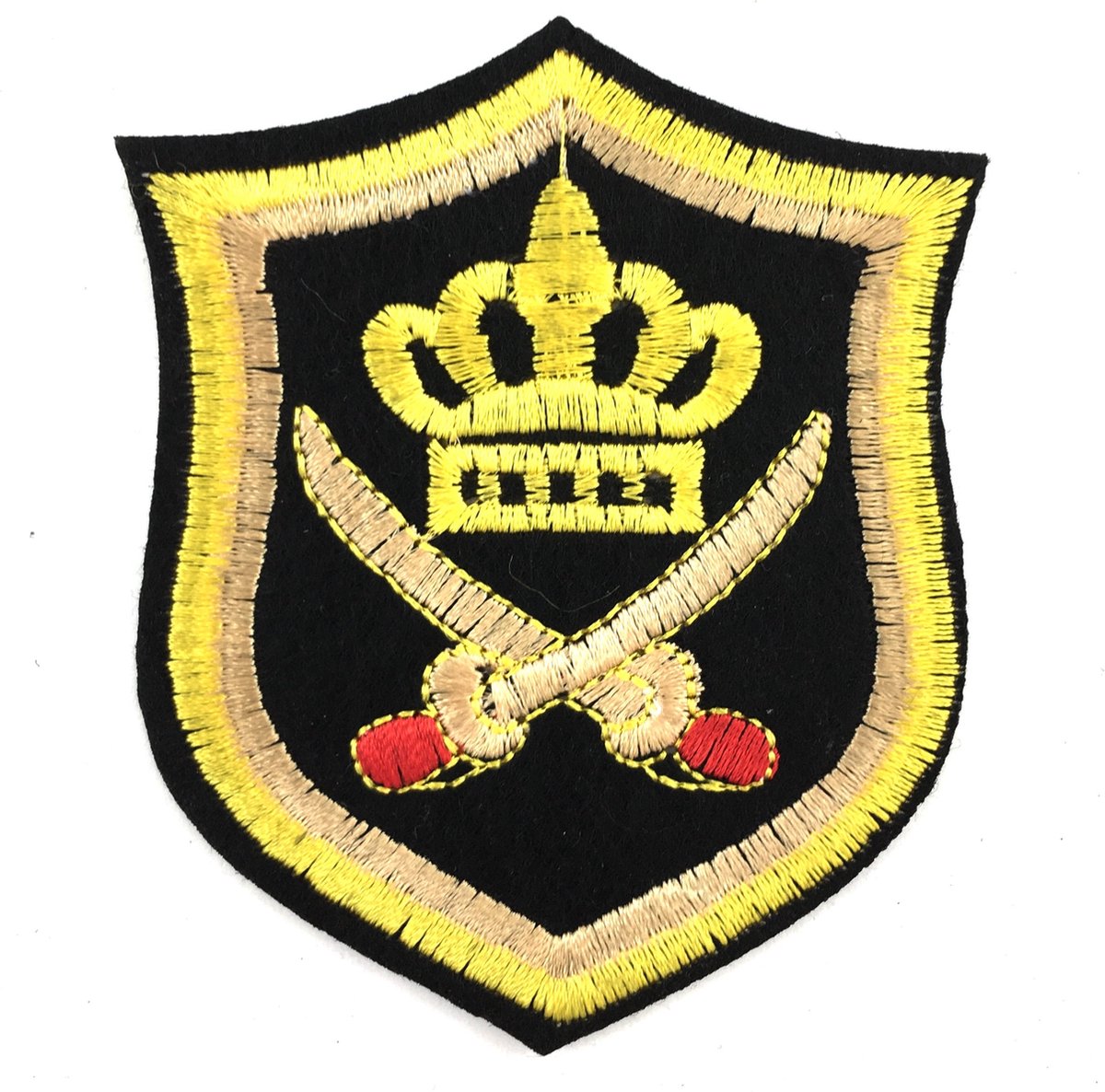 Kopie van Embleem Patch Met Gouden Kroon En Sabels S 7 cm / 8 cm ...