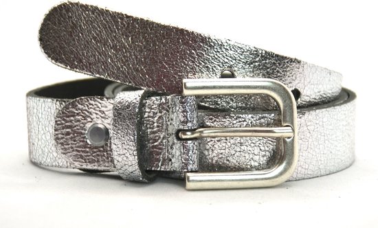 Dames riem zilver metallic - Metallic zilveren riem - damesriem 100% ...