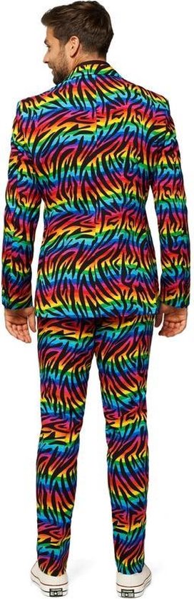 Heren kostuum Wild Rainbow zebra regenboog - Opposuits pak -... | bol.com