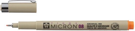 Sakura Pigma Micron 08 pen oranje | bol