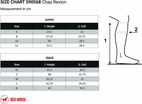 Red Horse - Rexion - Chaps - Zwart - Maat XL | bol