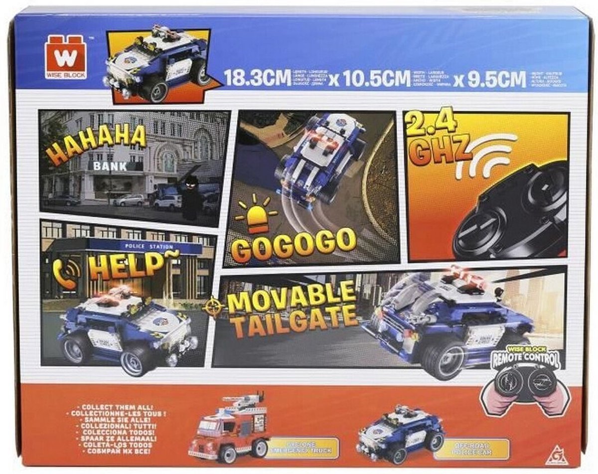 Politiewagen op Afstandsbediening Wise Block 18,3 x 10,5 x 9,5 cm ...