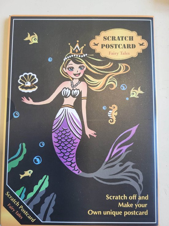 Kraskaarten ( 4 stuks ) scratch postcards - fairy tales | bol.com