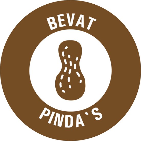 Bevat pinda's allergenen sticker op rol 20 mm - 1150 per rol | bol