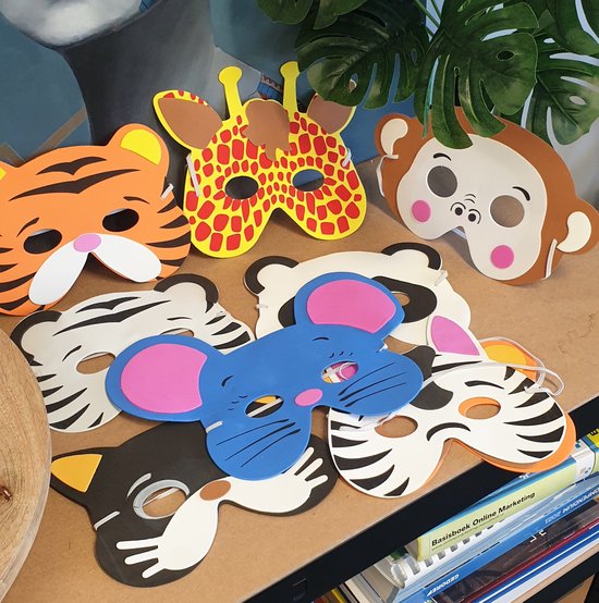 Verjaardagfeestje Maskers Kinderen - 12 stuks - Maskertjes feest ...