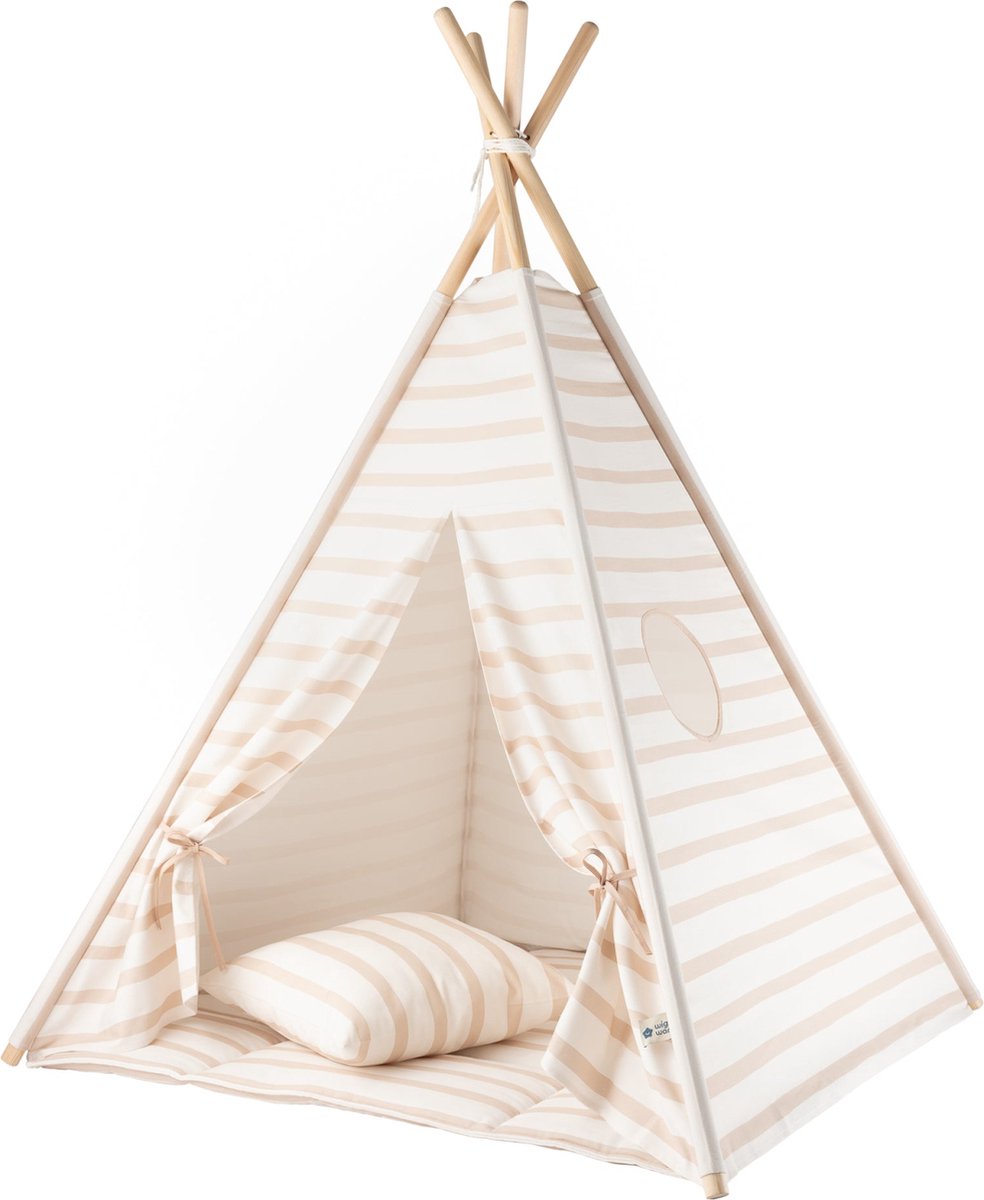 Tipi tent Set - Beige Strepen | bol.com