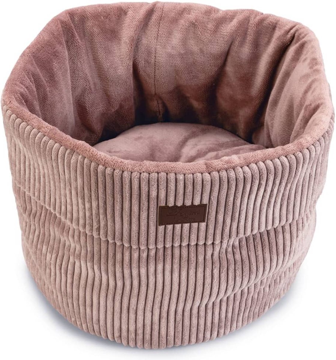 Designed by Lotte Ribbed - Kattenmand - Roze - 50x50x35 cm | bol.com
