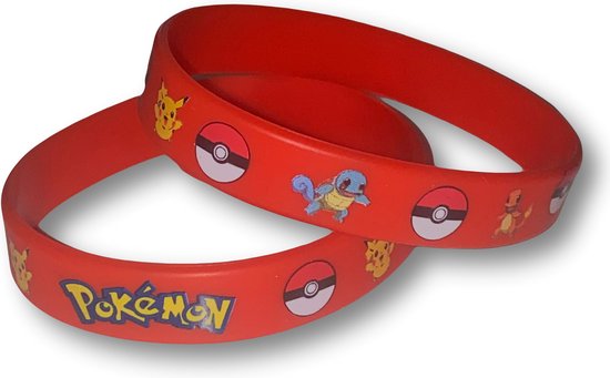 Armband Pokemon Rood - Siliconen armband - Pokemon Cadeau - Pikachu ...