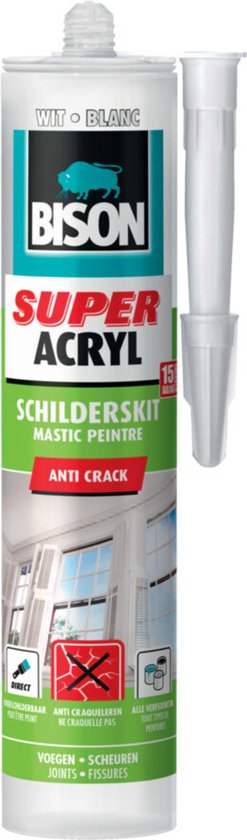 12x Bison Super Acrylaat Schilderskit Wit 300 ml | bol