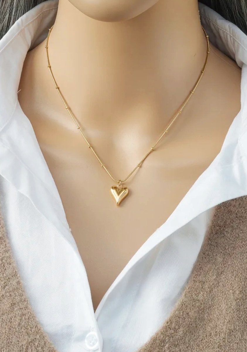 W Jewels ketting dames goud 14k verguld/geel goud NST/halsketting met ...