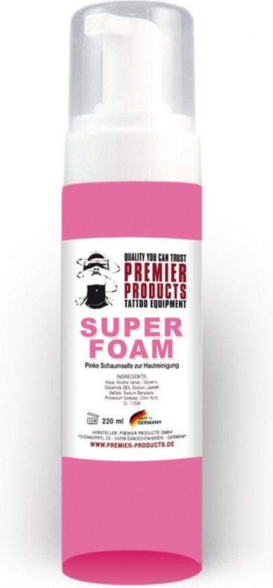 Pink Super Foam 230ml | Green Tattoo Soap | Milde Professionele Groene ...