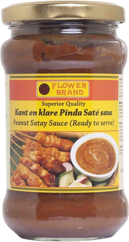 Flower Brand Kant en Klare Pinda Saté Saus (325g) | bol