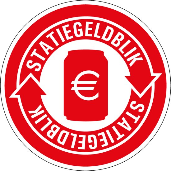 Statiegeld blik sticker 200 mm | bol