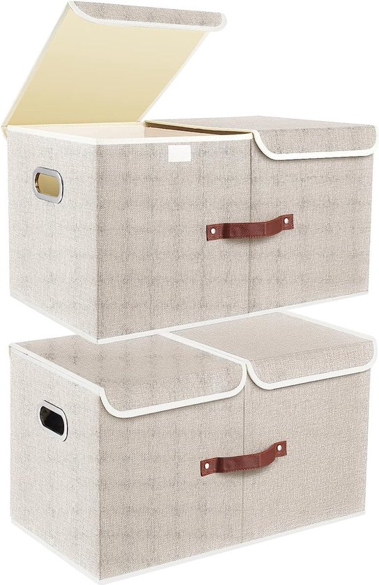 Boîtes de rangement pliables Extra larges avec couvercles et ...