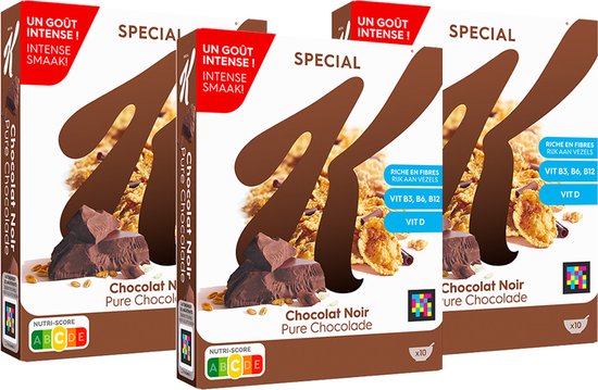 Special K cornflakes met pure chocolade - gezonde ontbijtgranen - 300g x 3 | bol