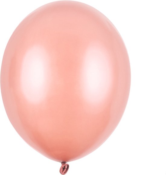 Partydeco - Partydeco ballonnen Metallic Rose Gold (100 stuks) | bol