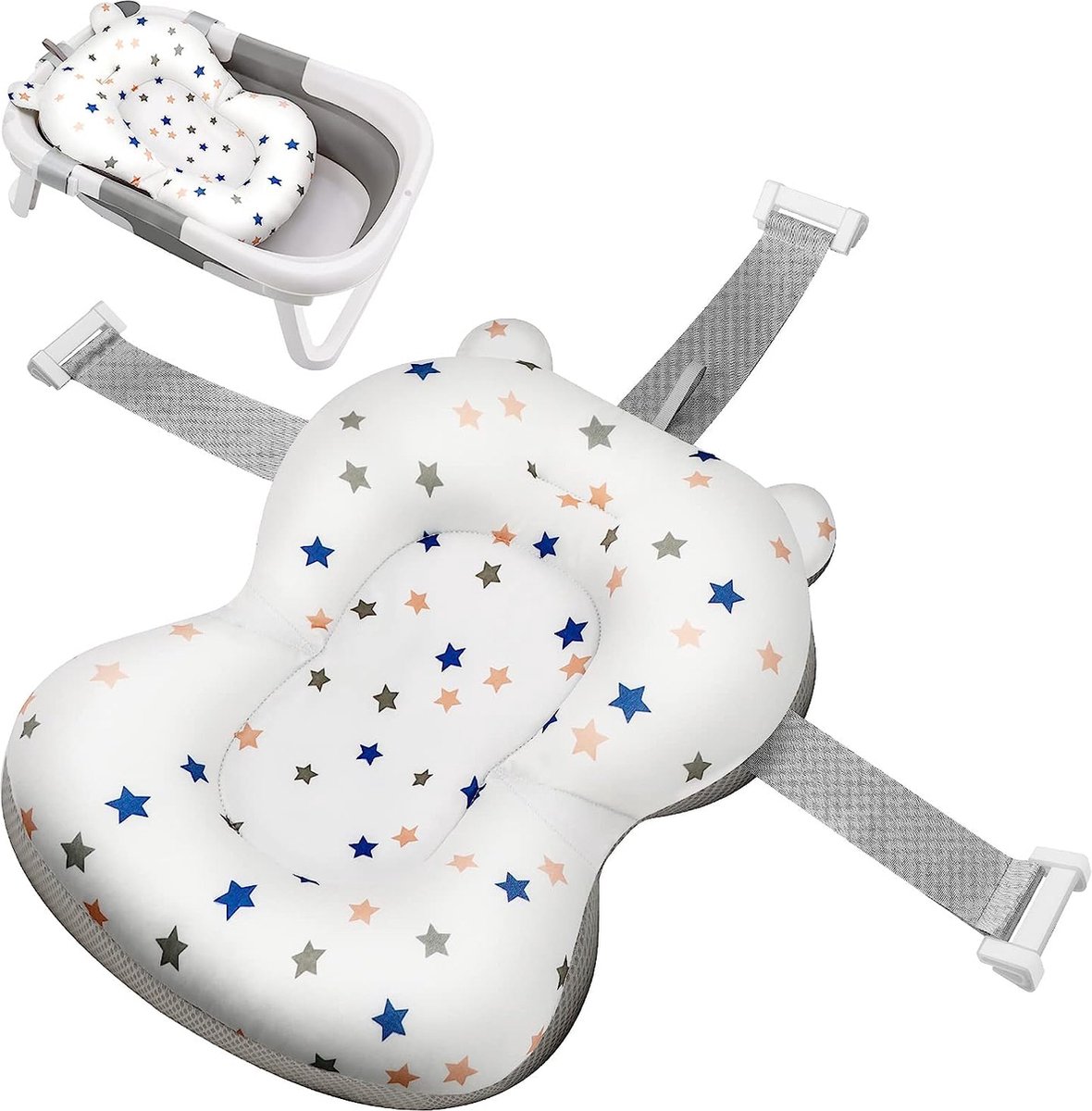 Baby Badkussen – Baby Badmatras - Veiligheid baby kussen voor bad ...