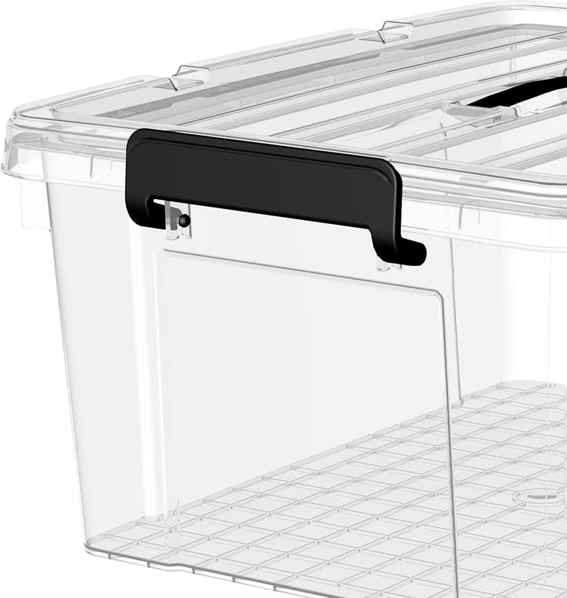 Opbergdoos Met Deksel, Opbergdozen, met clips, stapelbaar, woonkamer ...