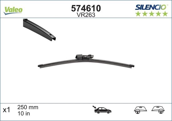 Valeo - Valeo Silencio VR263 achterwisser (1x) | bol