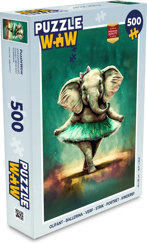Puzzel Olifant - Ballerina - Verf - Strik - Portret - Kinderen ...