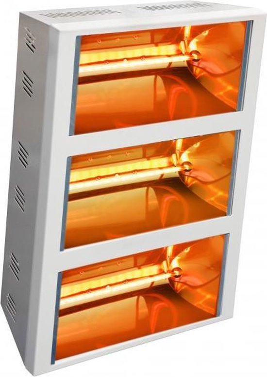 Wit infrarood verwarmer Titan voor wand- of plafond montage van ...