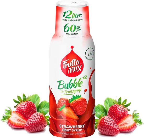 FruttaMax STRAWBERRY Siroop met 60% fruitgehalte geschikt voor ...