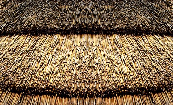 Straw Nature Texture Photo Wallcovering | bol