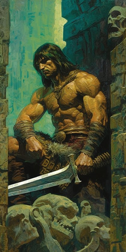 Sfeer Poster - Barbaar - Barbarian - Zwaard - 61x91 - Geschikt om in te ...