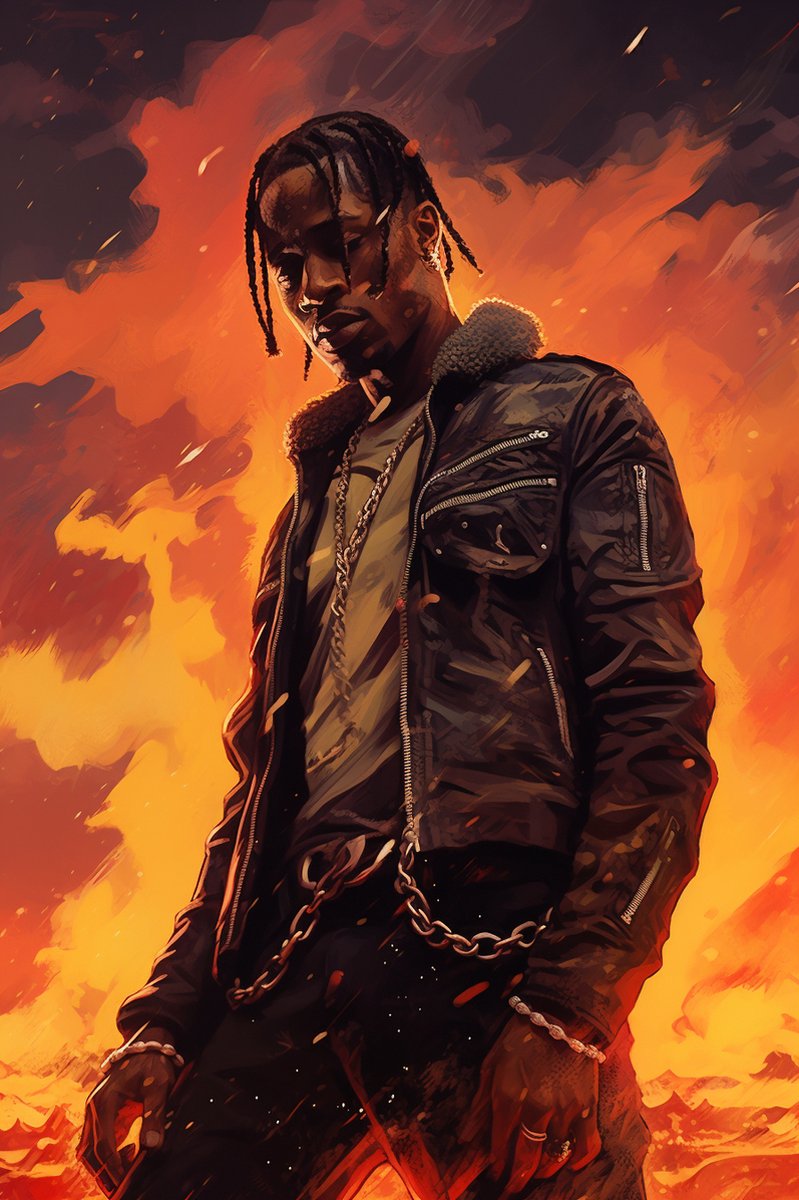 Muziek Poster - Travis Scott Rapper - Rap Poster - Poster Rap ...