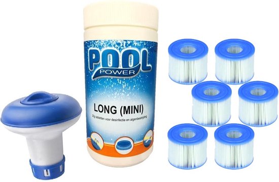 6x Intex S1 Pure Spa filter cartridge set met 1kg chloortabletten en ...