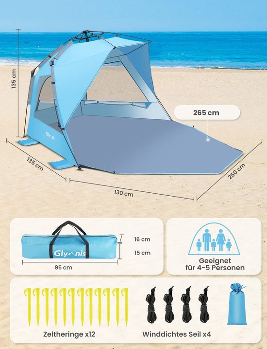Luxe strandtent – Tent Strand – beach tent | bol