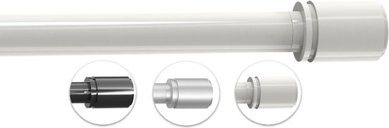 met roestvrijstalen eindstukken, verstelbare gordijnroede, decoratief voor slaapkamer... | bol