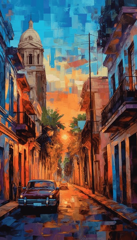 Havana Poster | Cuba Poster | Natuur Poster | Vakantieposter | Olieverf ...
