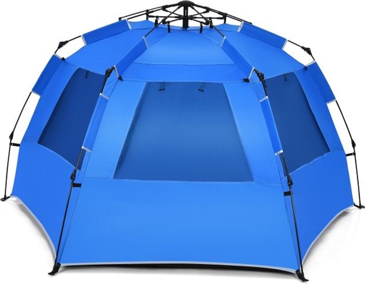 COSTWAY Pop Up Strandtent 3-4 Persoons UPF 50+ Zonbescherming ...