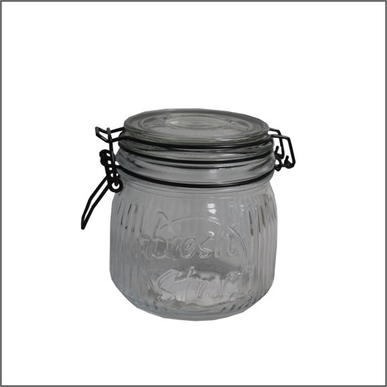 Premium Weckpotten Set - 3 Stuks - 0.6 Liter - Weckpot - Glazen Deksel ...