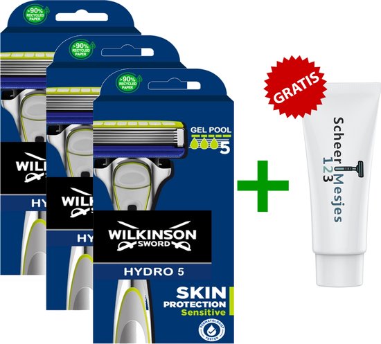 Wilkinson Sword - Hydro 5 - Sensitive - 3 Scheersystemen + 3 ...