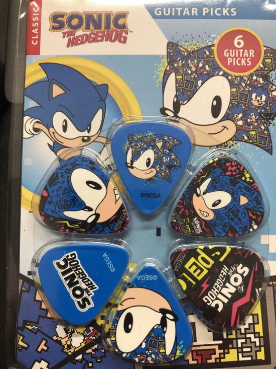 Perri's - Sega - Sonic The Hedgehog - 6-pack Medium plectrum 0.71 mm ...