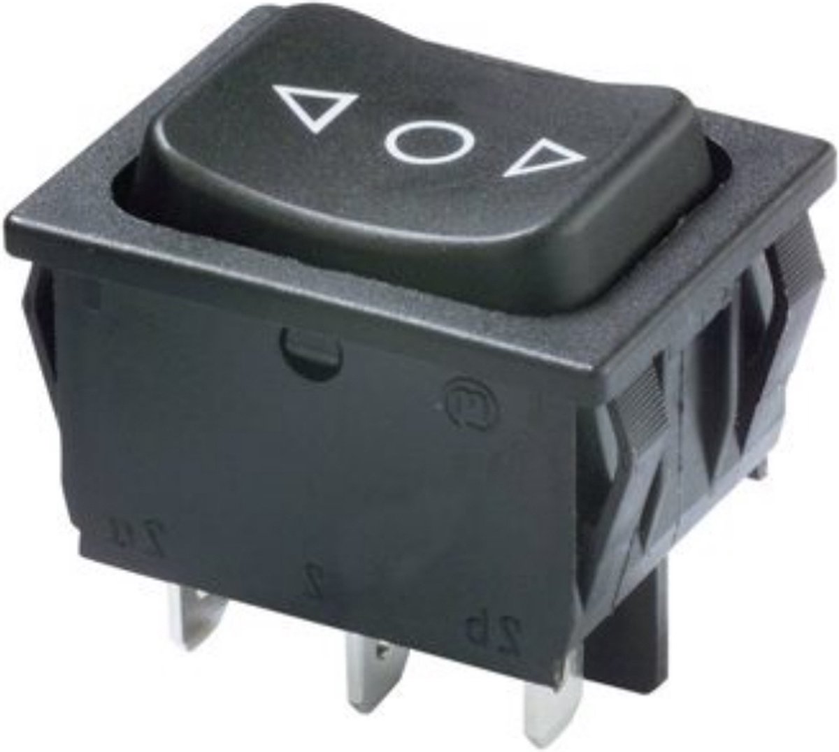 Wipschakelaar Aan-Uit-Aan met opdruk 1839.1407 - 6A 250V - Zwart | bol.com