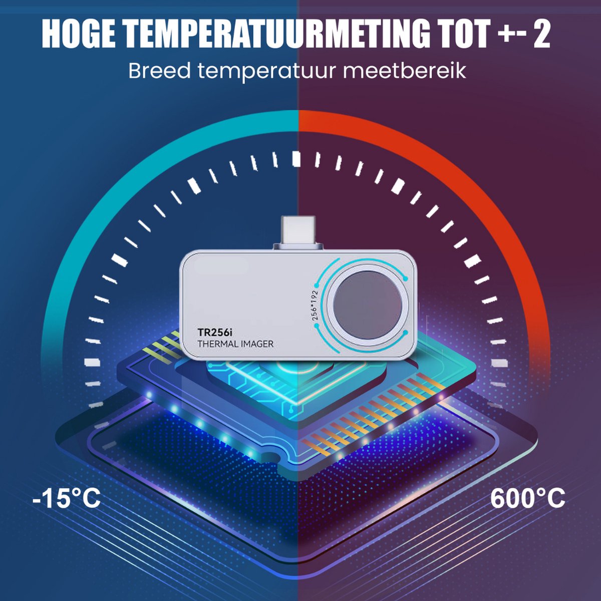 Mileseey - Warmtebeeldcamera - Detector - Warmtebeeldcamera 256 x 192 ...