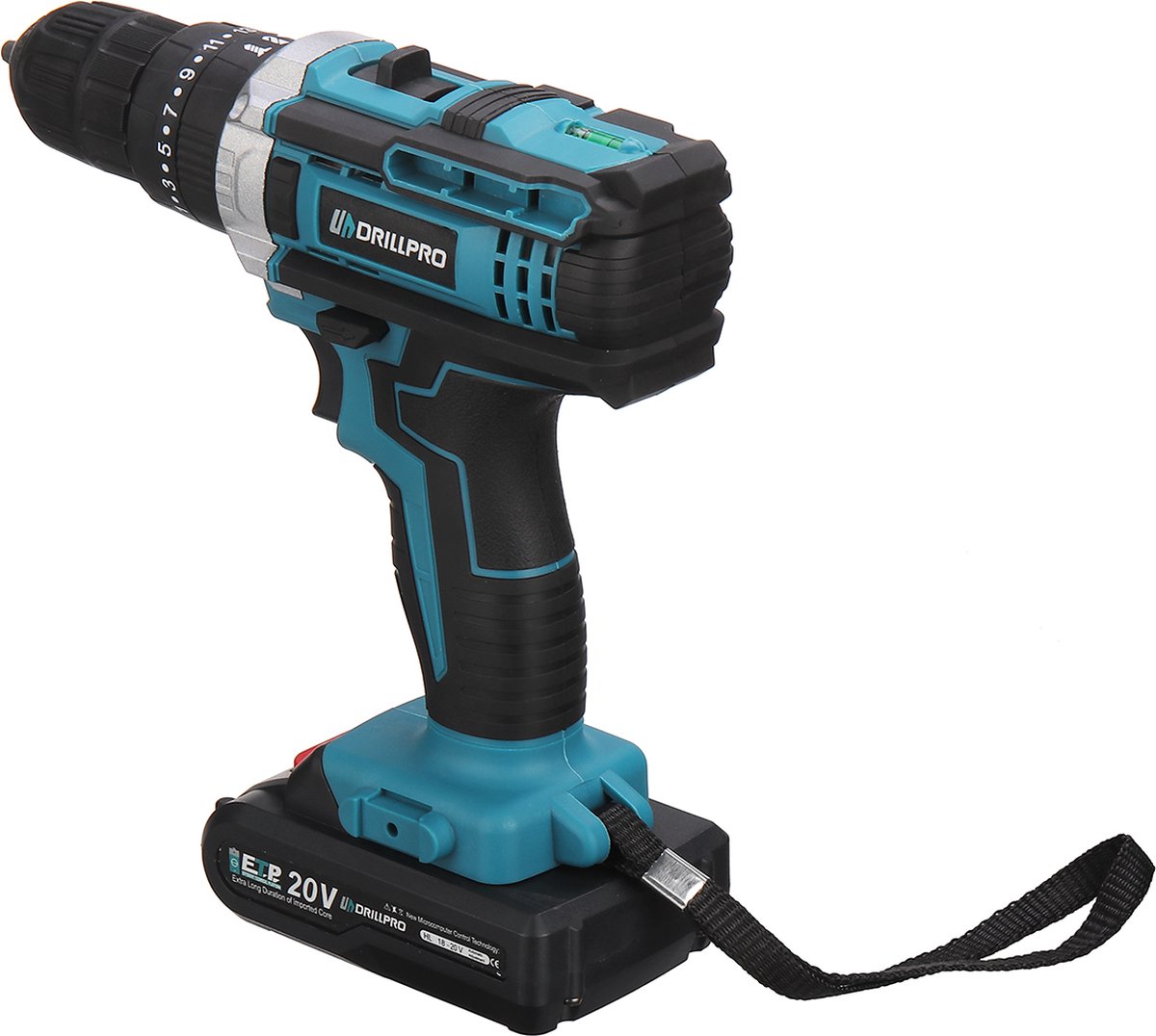 20V Snoerloze Boormachine LED Boormachine Elektrische Boorkoffer met 2 ...