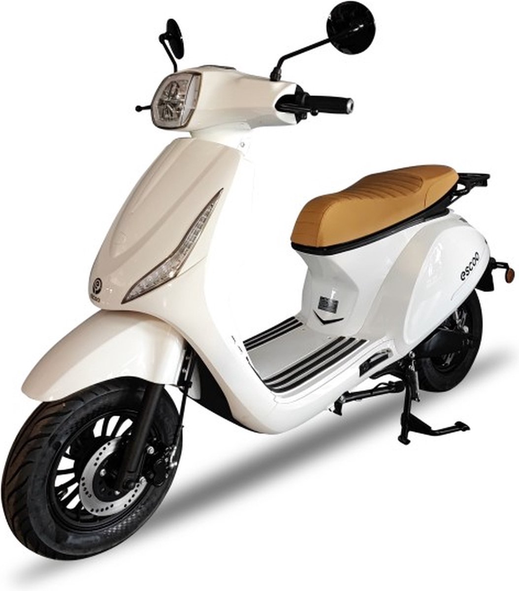 ESCOO Bayesa Wit Metallic - Elektrische scooter/brommer - 25 of 45km/h ...