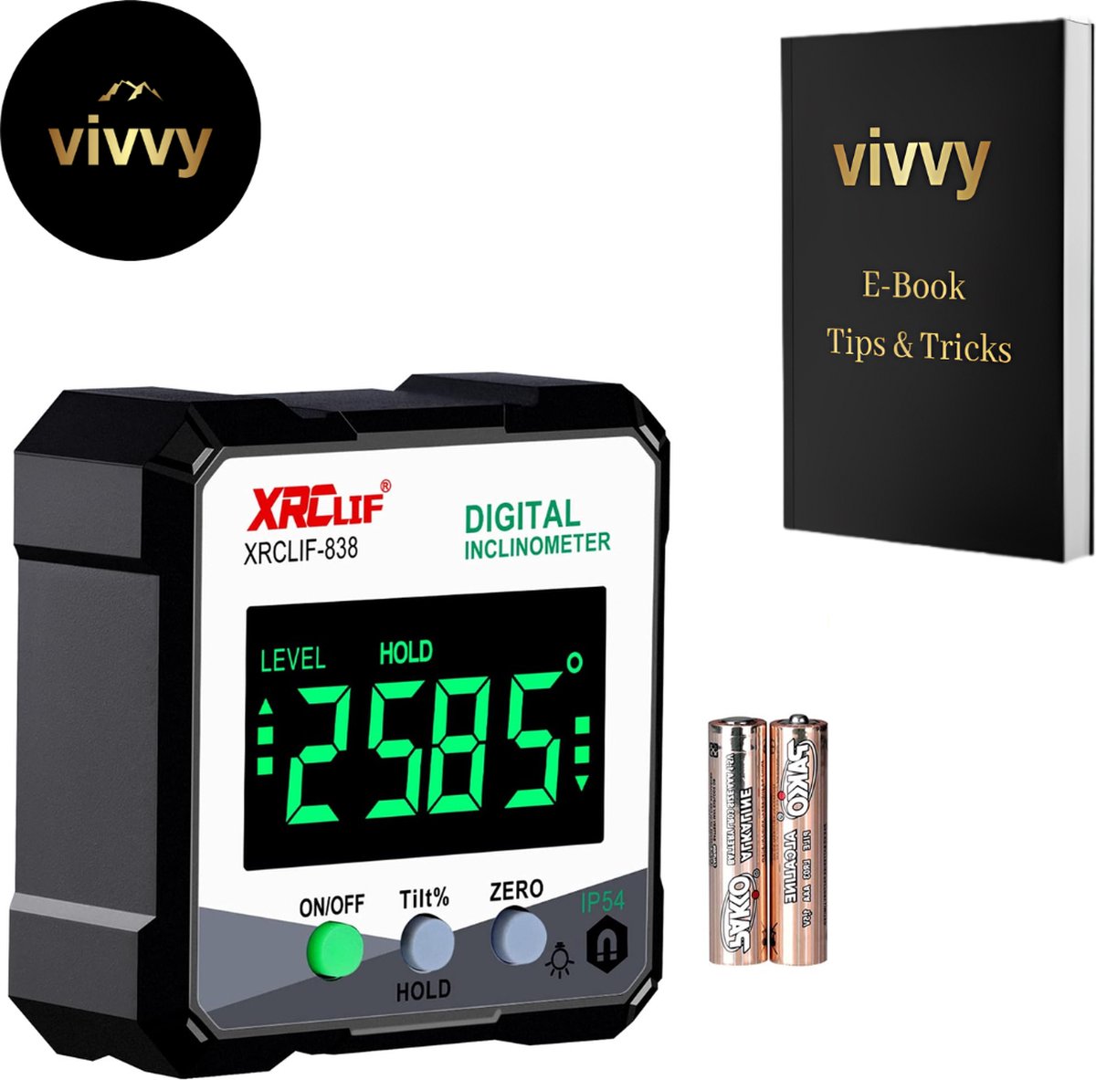 Digitale Hoekmeter - Digitale Gradenboog 2 In 1 - Digitale Waterpas ...