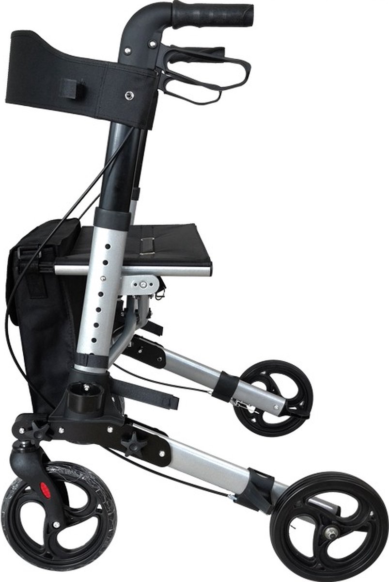 SUNMOOL Lichtgewicht Rollator- Zwart/Grijs - Dubbel opvouwbaar | bol.com