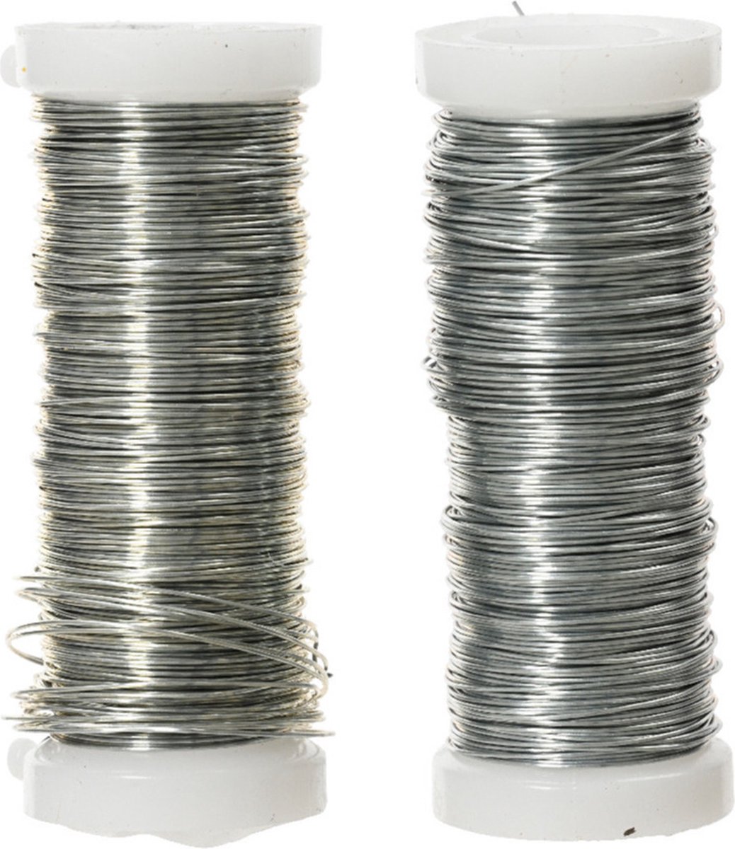 Decoris IJzerdraad - 2 stuks - zilver - op rol 3000 cm | bol