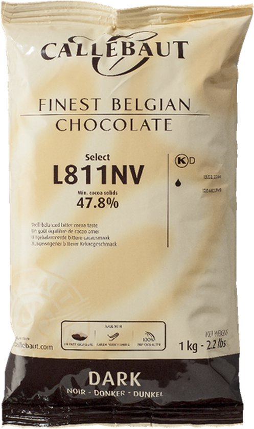 Callebaut donkere chocolade callets 811 54% 1 kg | bol