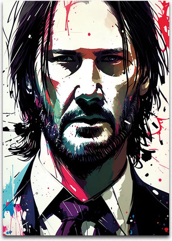 Angry John Wick poster - Luxe Metalen Wall Art 64 / 45 cm. | bol.com